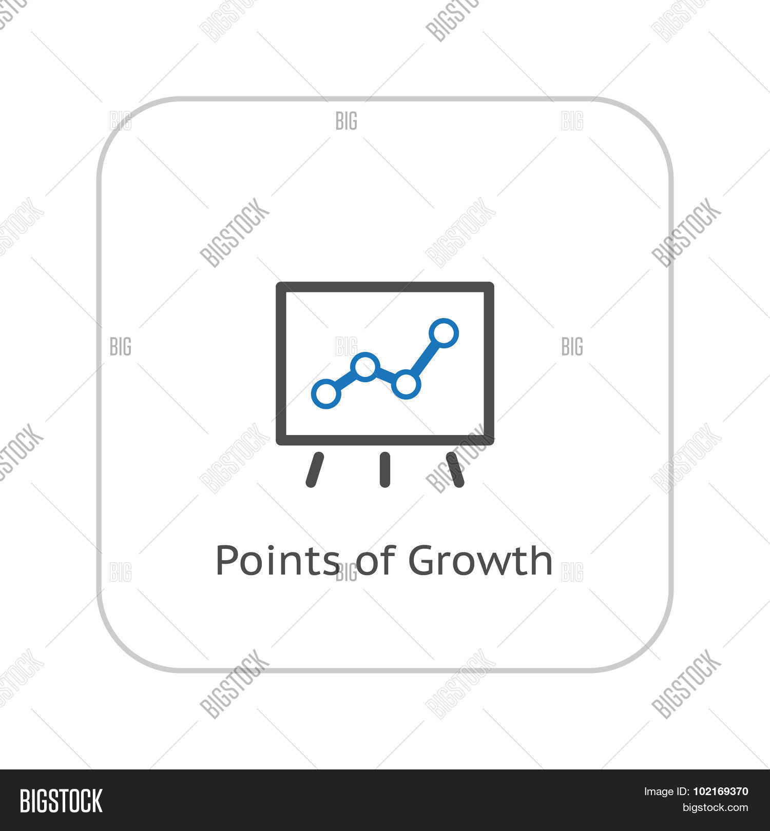 Points Growth Icon. Vector & Photo (Free Trial) | Bigstock