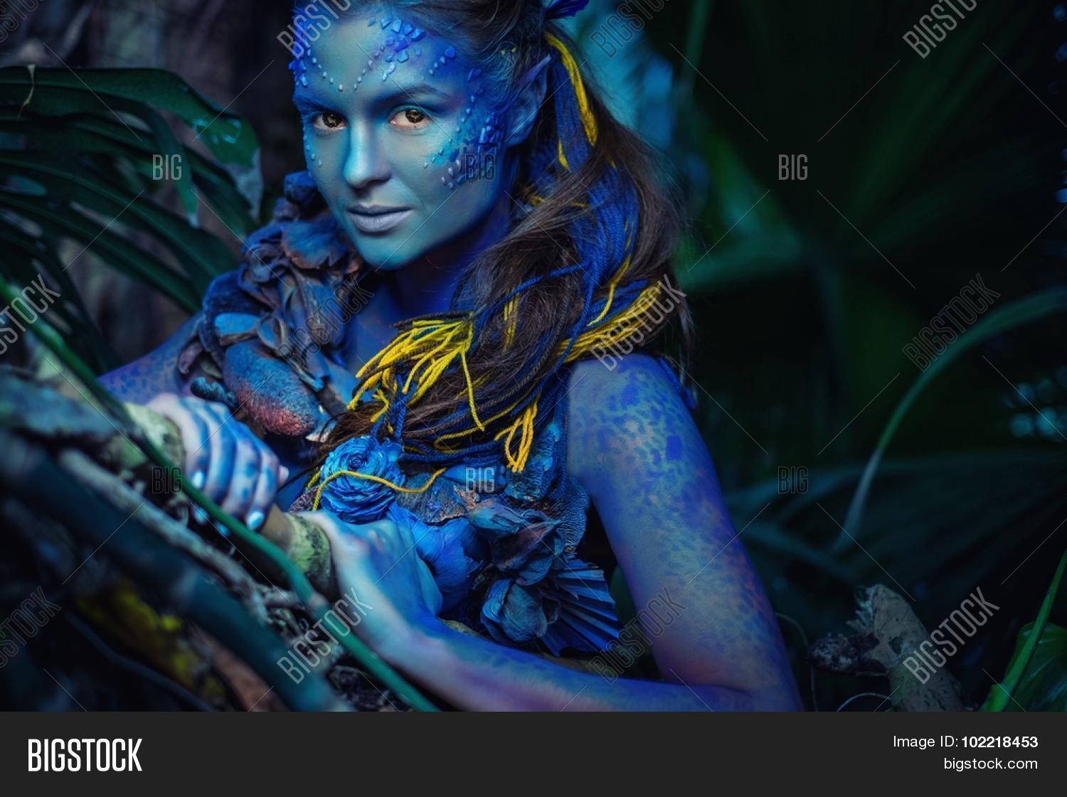 Blue Woman Creature Image & Photo (Free Trial) | Bigstock