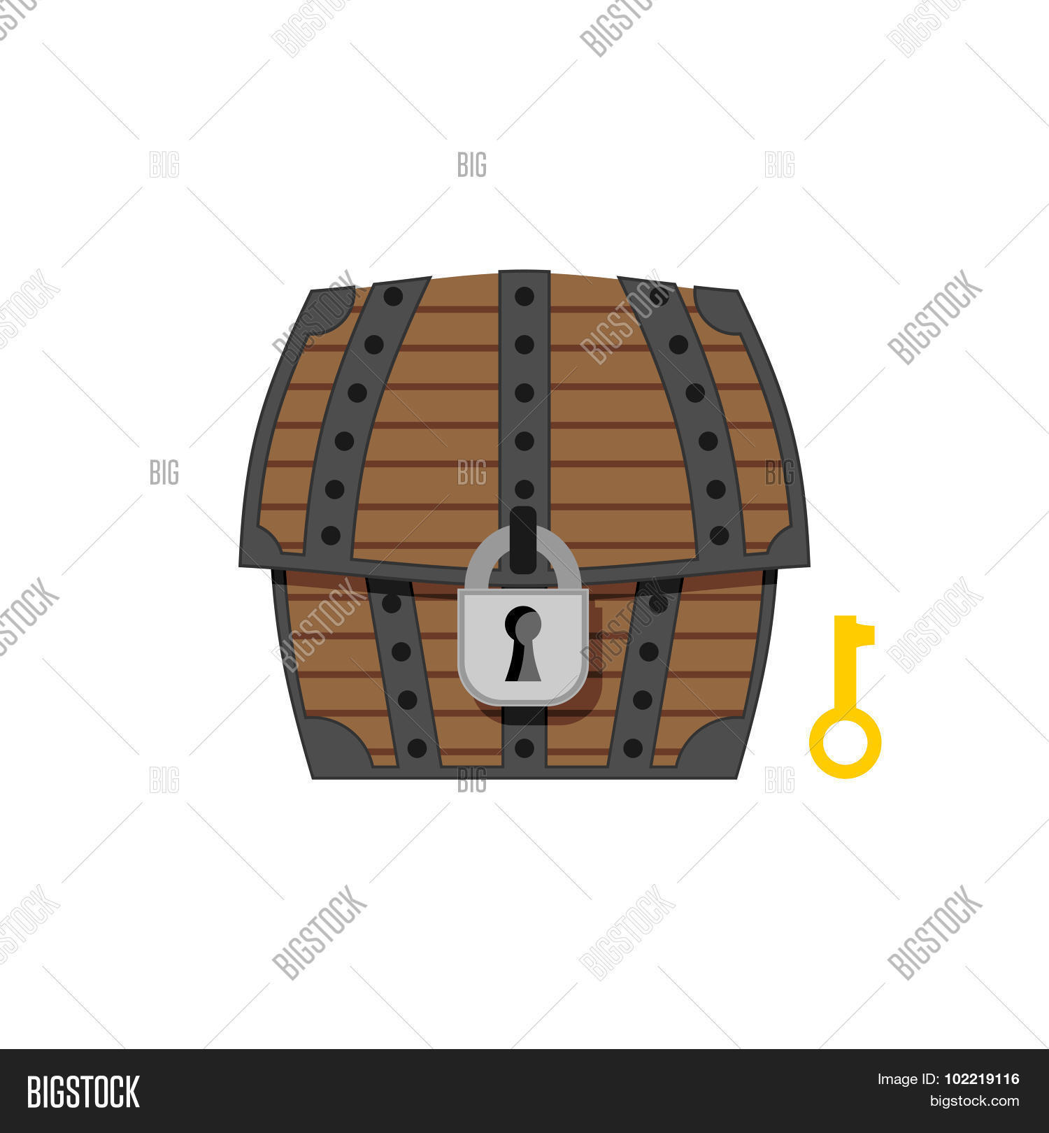 Old Wooden Chest Lock Vector & Photo (Free Trial) | Bigstock