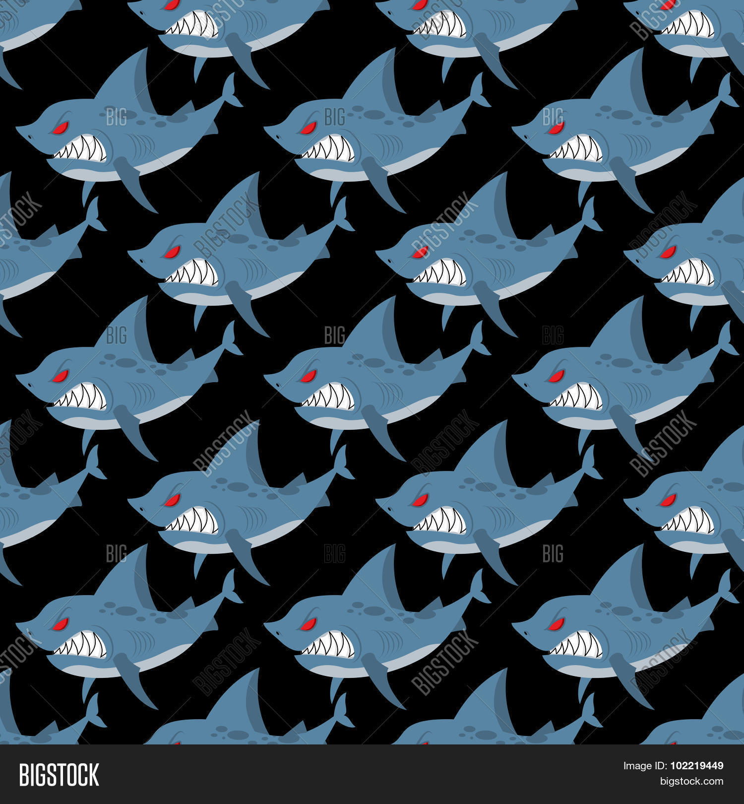 Shark Seamless Vector & Photo (Free Trial) | Bigstock