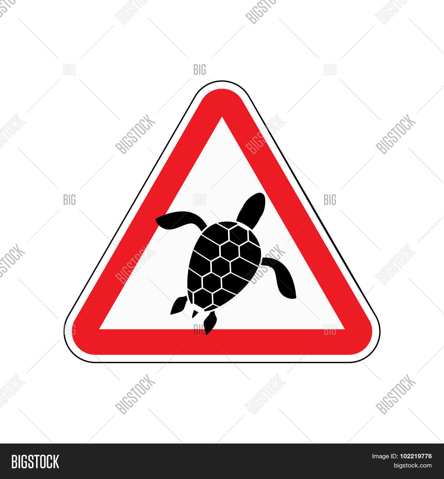 Danger Sign Turtle. Vector & Photo (Free Trial) | Bigstock