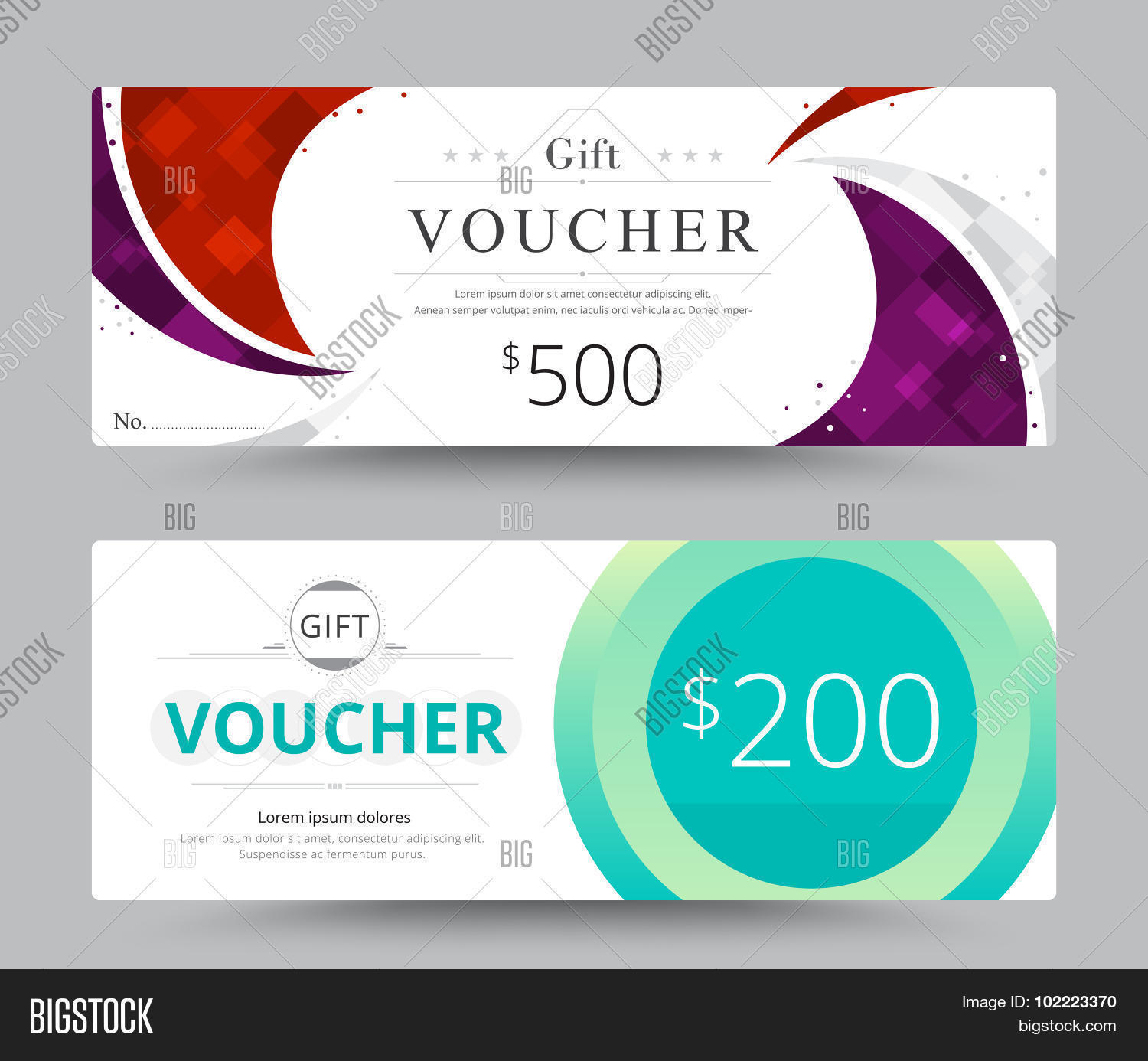 Gift Voucher Card Vector & Photo (Free Trial) | Bigstock