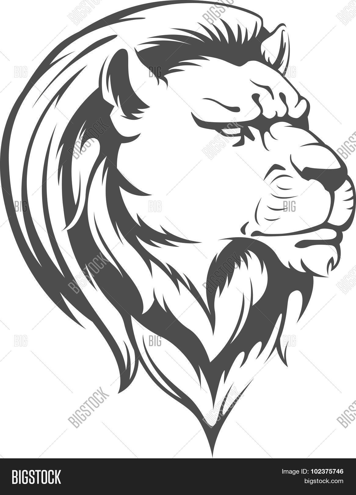 Heraldic Lion Head Vector & Photo (Free Trial) | Bigstock