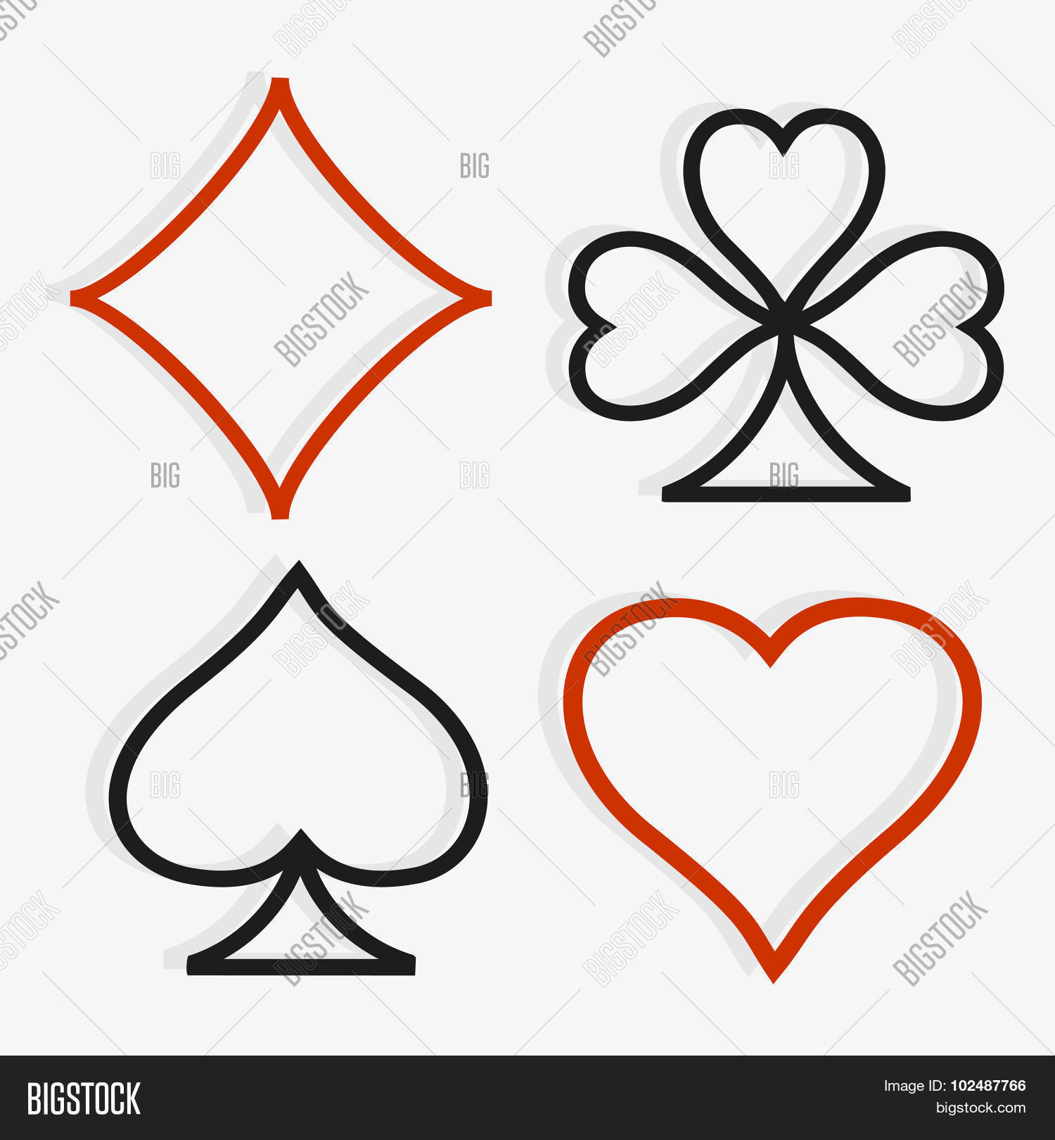 Playing Card Symbols Vector & Photo (Free Trial) | Bigstock