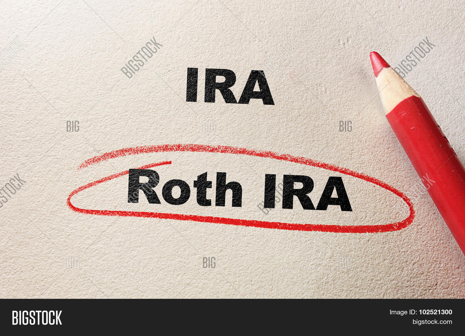 Roth IRA Red Circle Image & Photo (Free Trial) | Bigstock