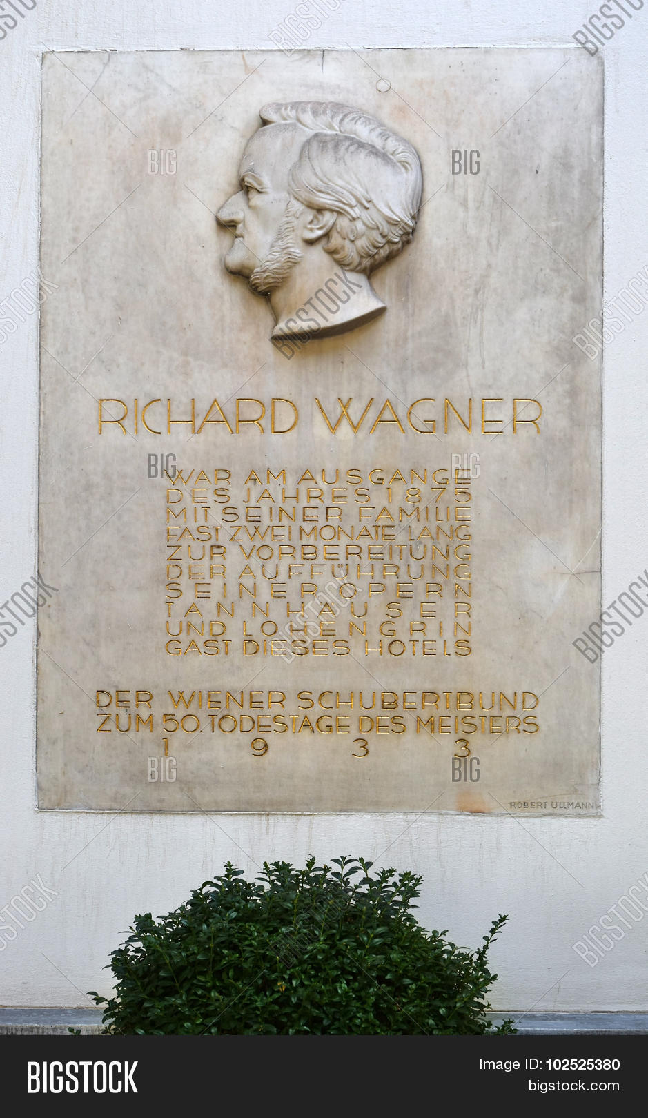 Plaque Richard Wagner Image & Photo (Free Trial) | Bigstock