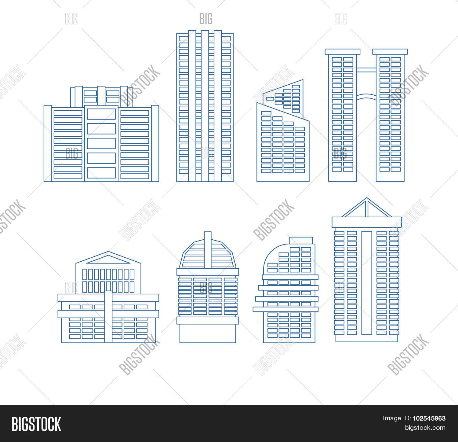 High-rise Buildings. Vector & Photo (Free Trial) | Bigstock