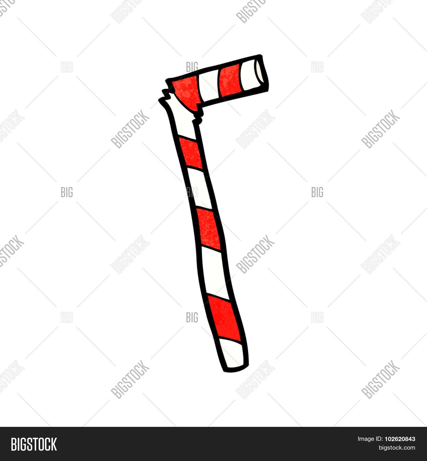 Cartoon Stripey Straw Image & Photo (Free Trial) | Bigstock
