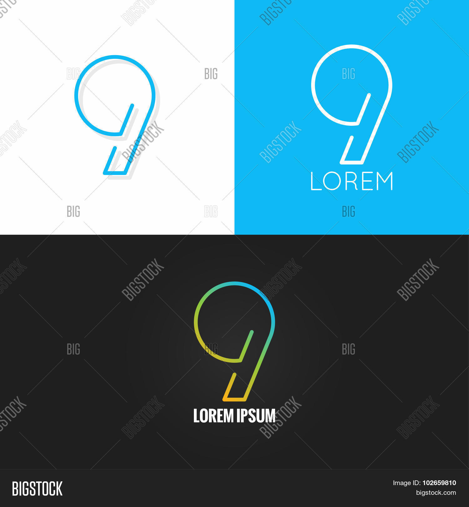 Number Nine 9 Logo Vector & Photo (Free Trial) | Bigstock