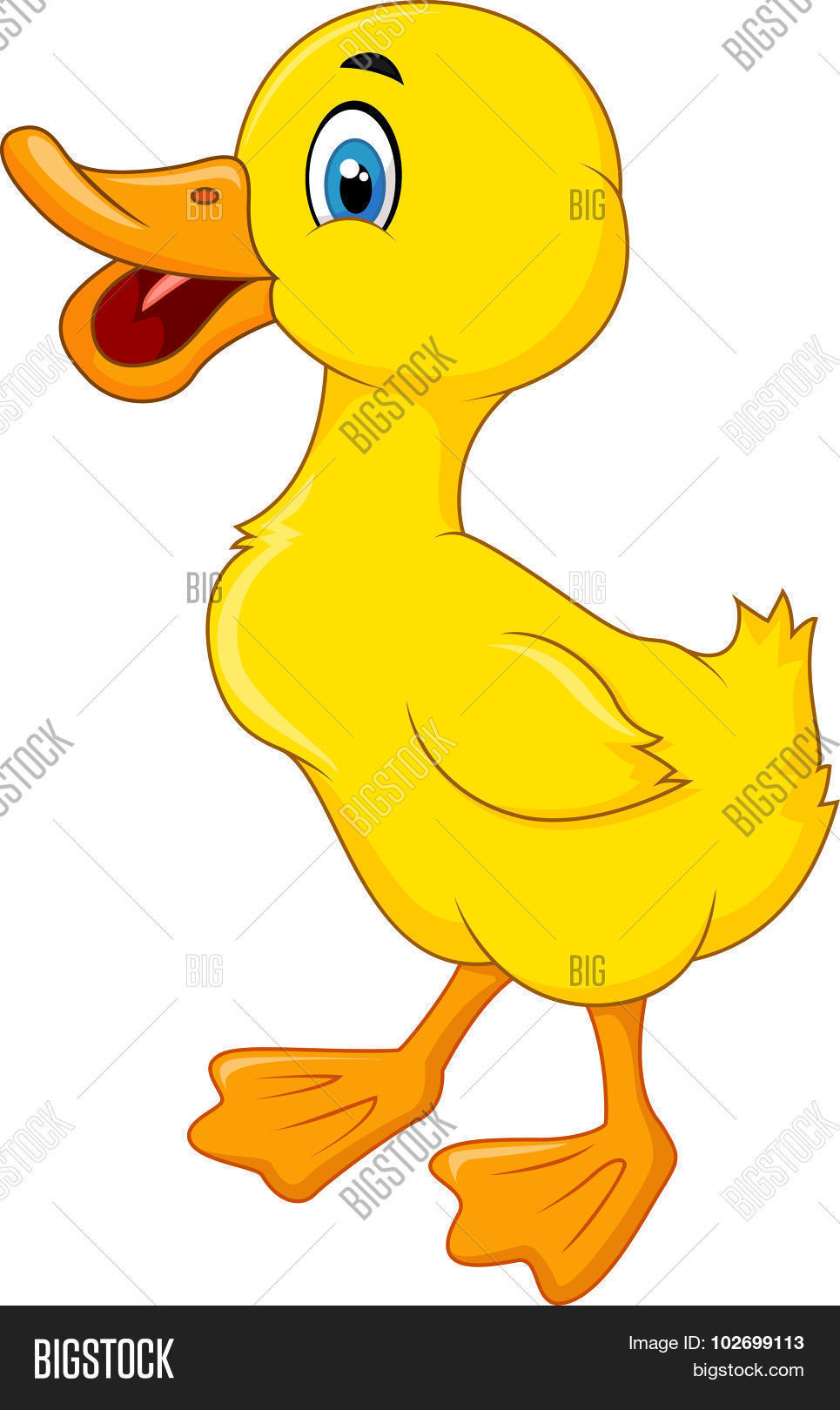 Happy Duck Cartoon Vector & Photo (Free Trial) | Bigstock