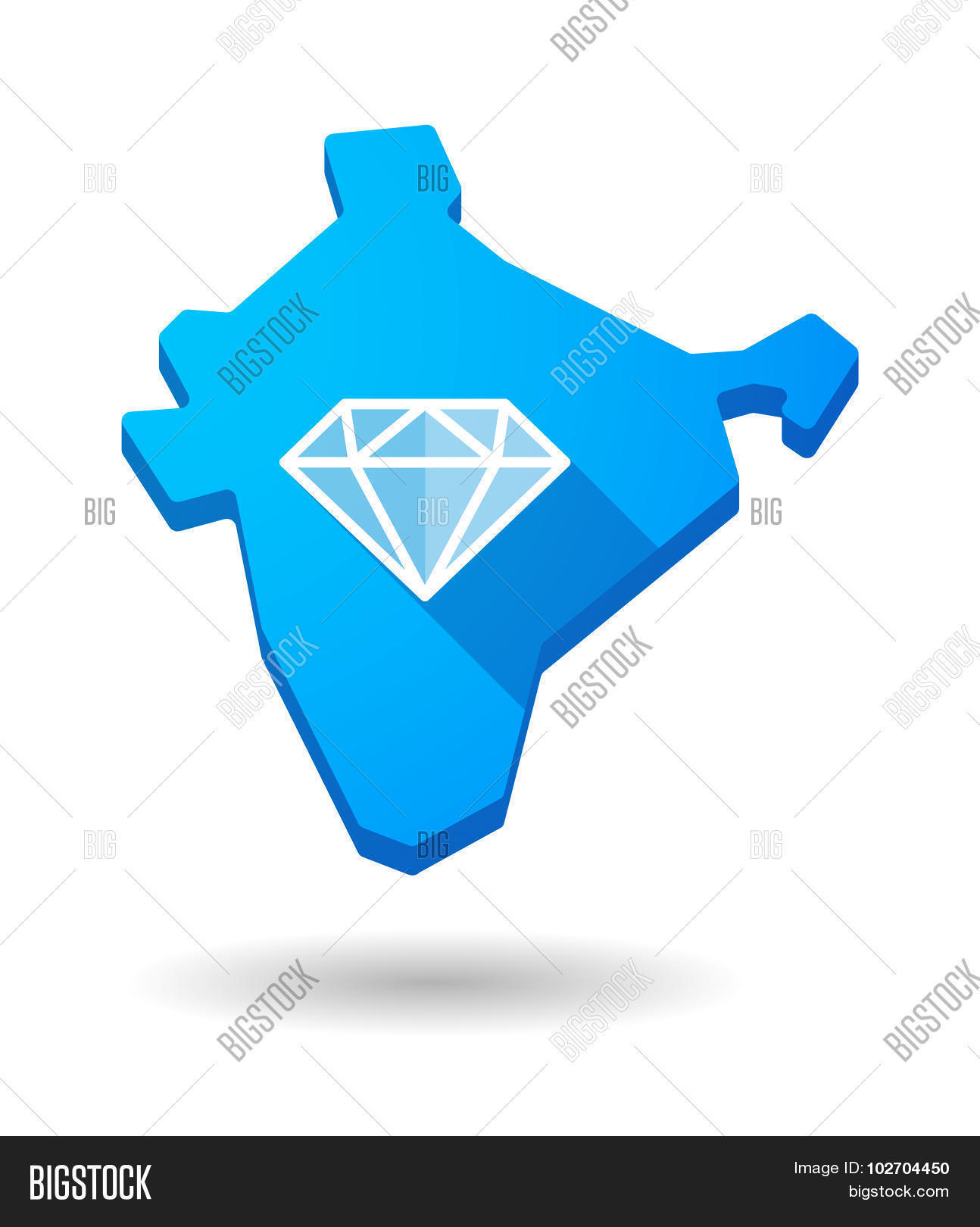 Long Shadow India Map Vector & Photo (Free Trial) | Bigstock