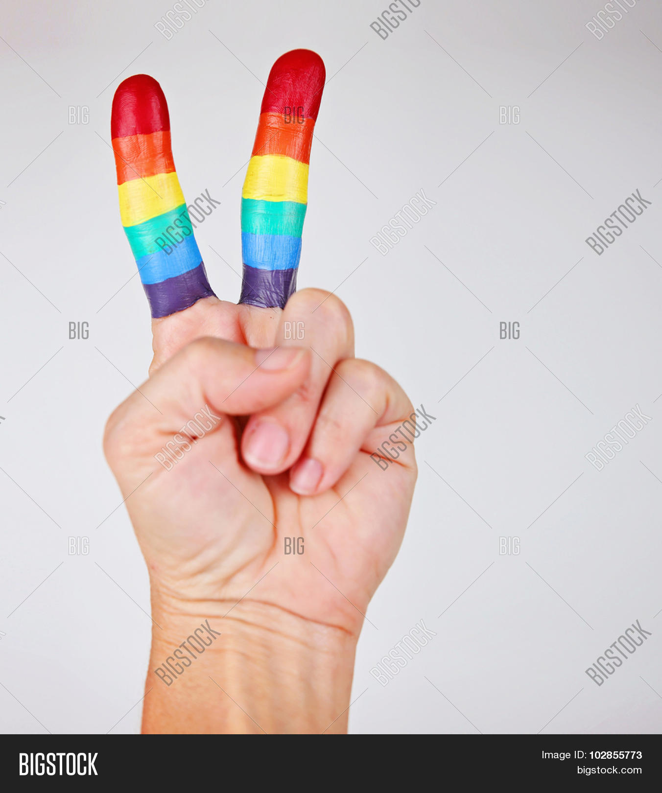 Hand Making V Sign Image & Photo (Free Trial) | Bigstock