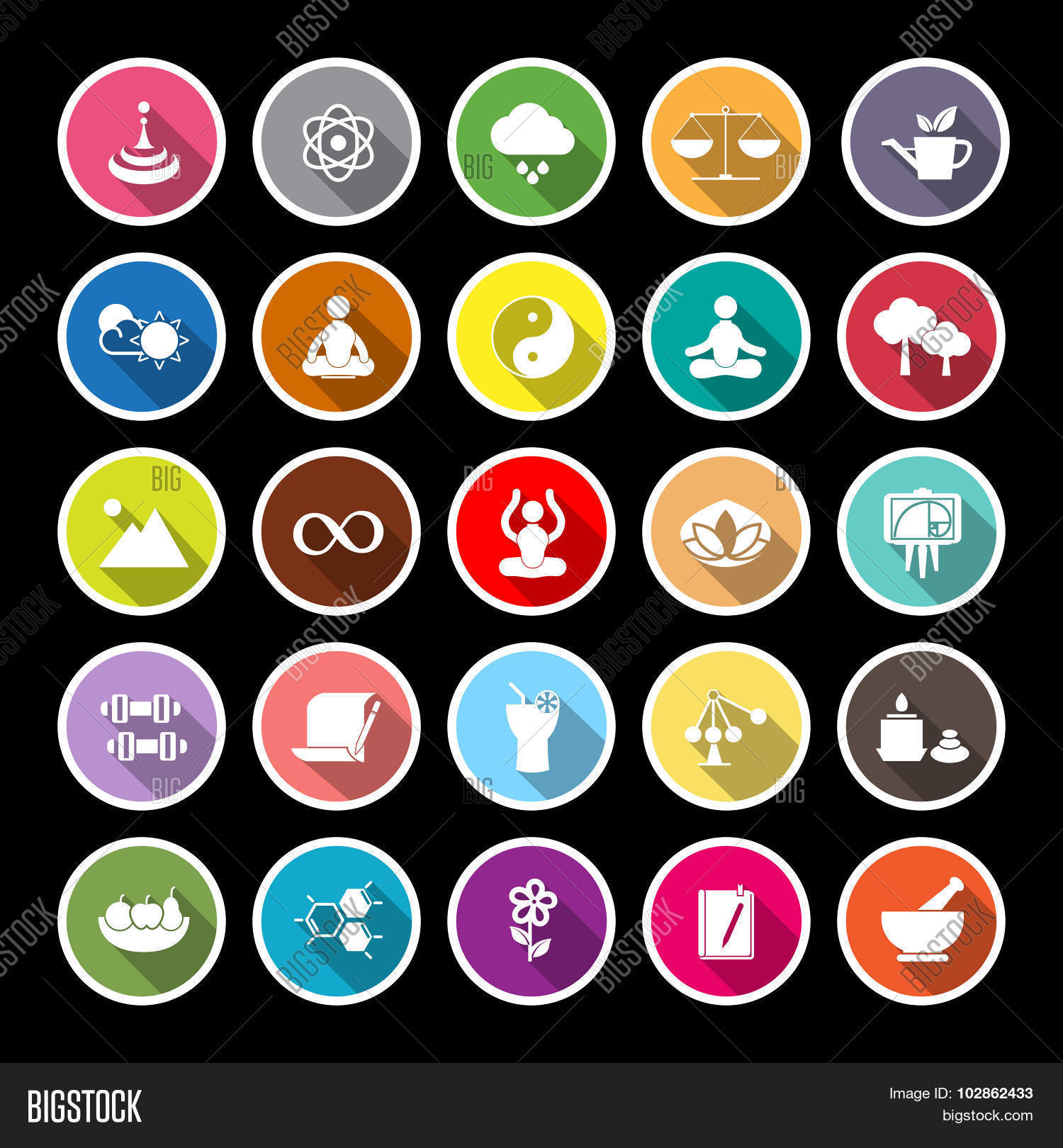 Zen Concept Flat Vector & Photo (Free Trial) | Bigstock