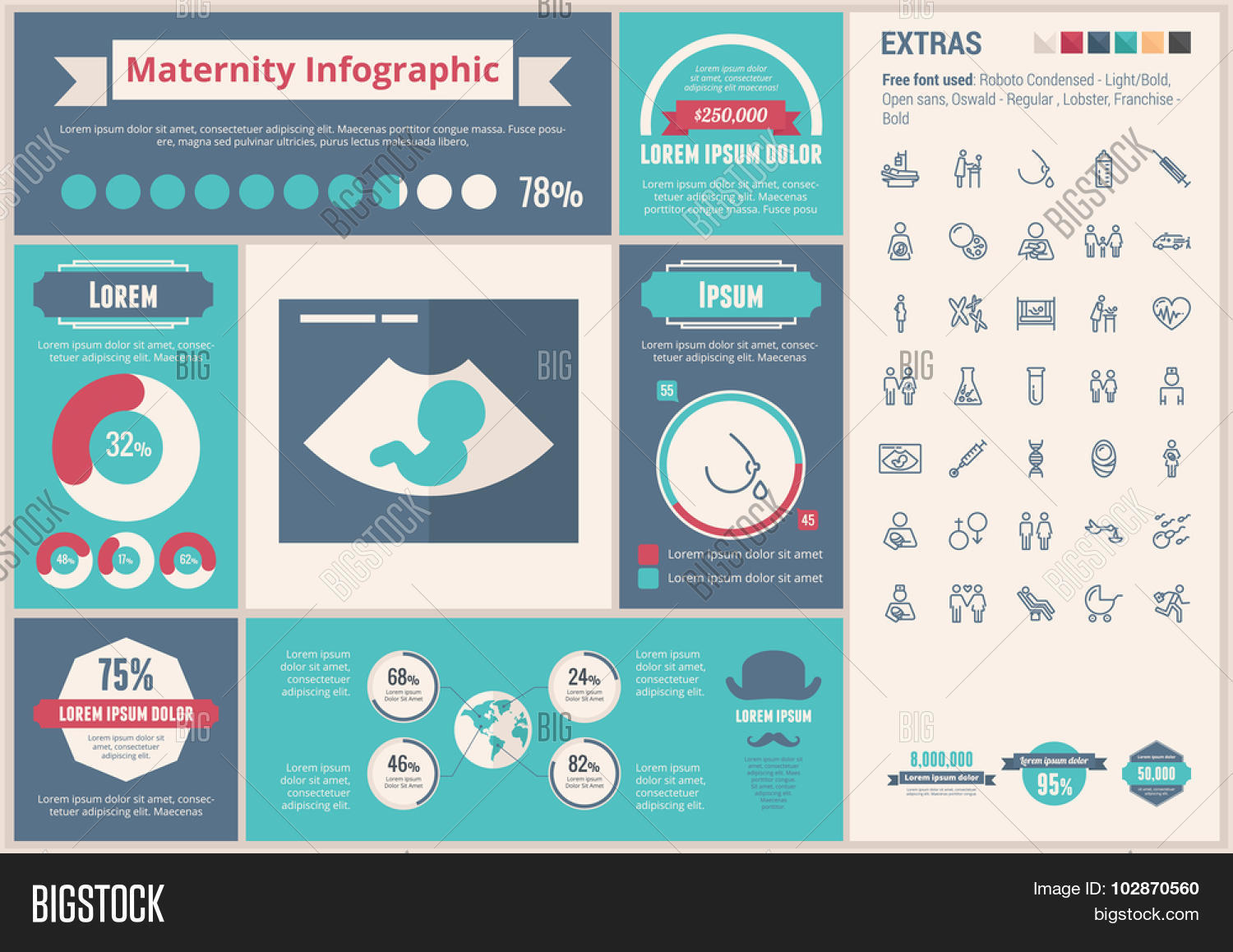 Maternity Infographic Vector & Photo (Free Trial) | Bigstock