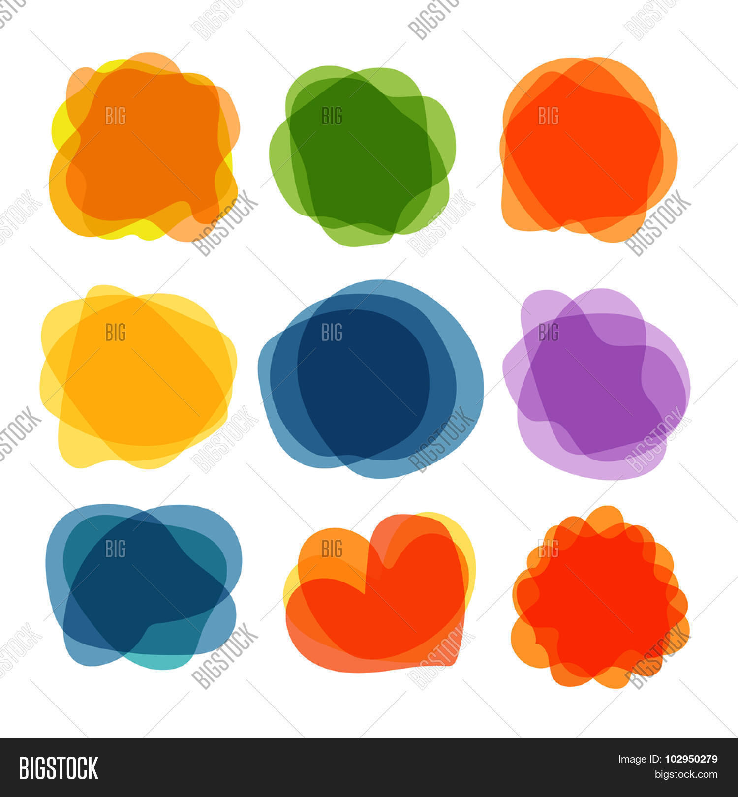 Different Color Blobs Vector & Photo (Free Trial) | Bigstock