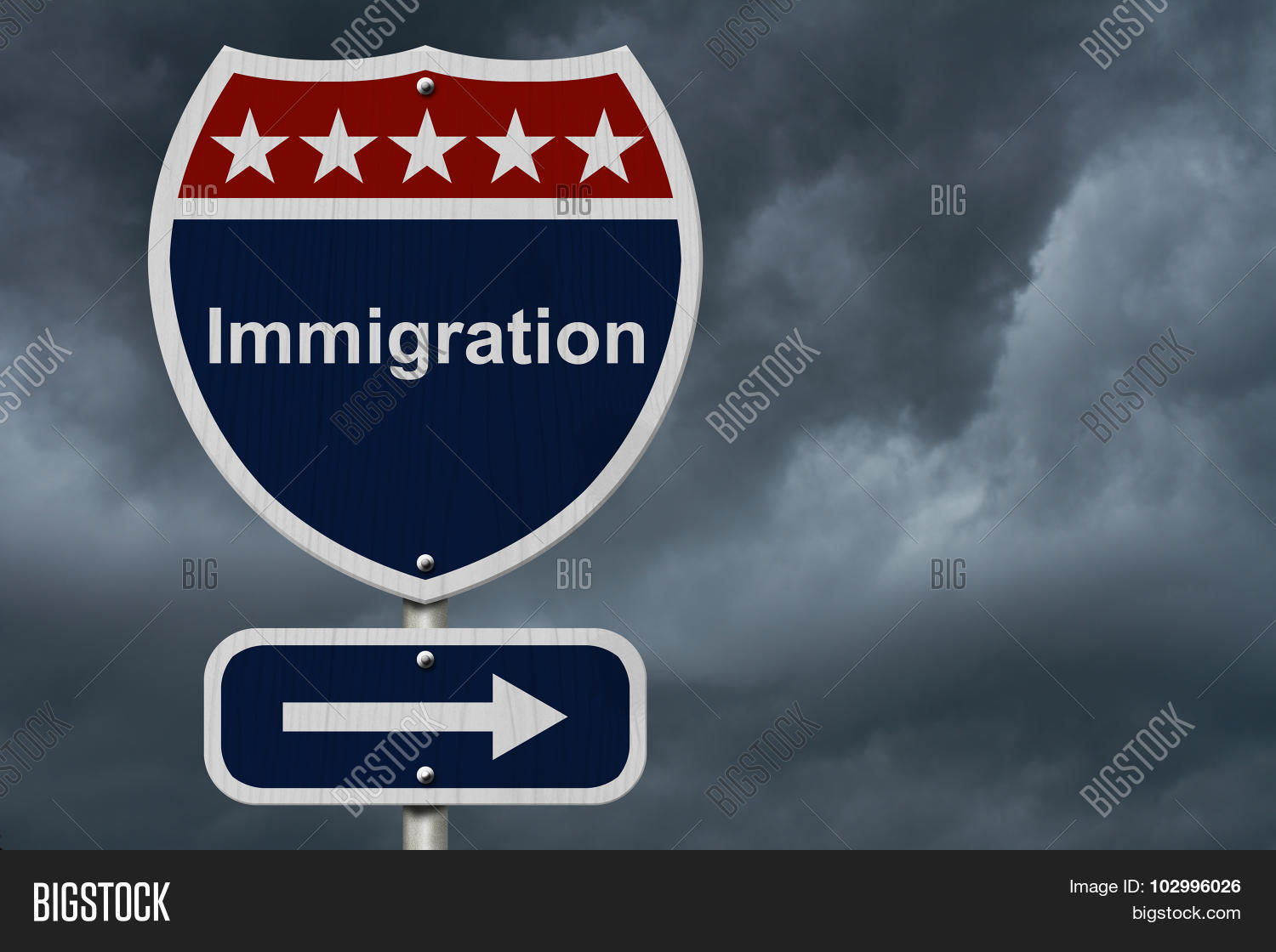 Immigration This Way Image & Photo (Free Trial) | Bigstock