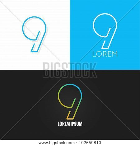 Number Nine 9 Logo Vector & Photo (Free Trial) | Bigstock