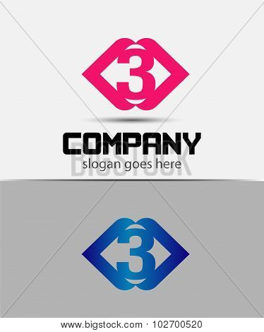 Number Logo Design. Vector & Photo (Free Trial) | Bigstock