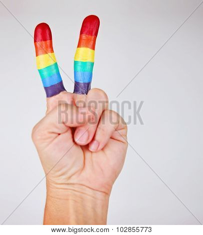 Hand Making V Sign Image & Photo (Free Trial) | Bigstock