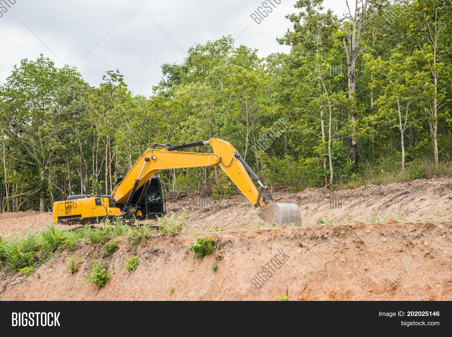 Yellow Backhoe Image & Photo (Free Trial) | Bigstock