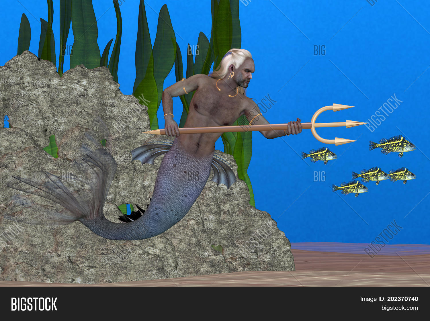 Triton Sea God 3d Image And Photo Free Trial Bigstock