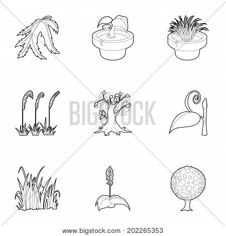 Outdoor Plants Icons Vector & Photo (Free Trial) | Bigstock