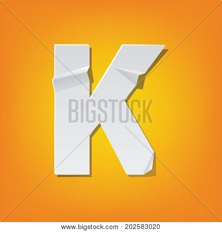 K Capital Letter Fold Vector & Photo (Free Trial) | Bigstock