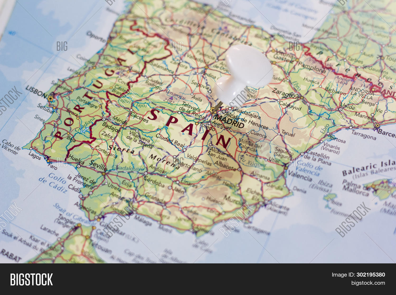 Spain On Map World Image & Photo (Free Trial) | Bigstock