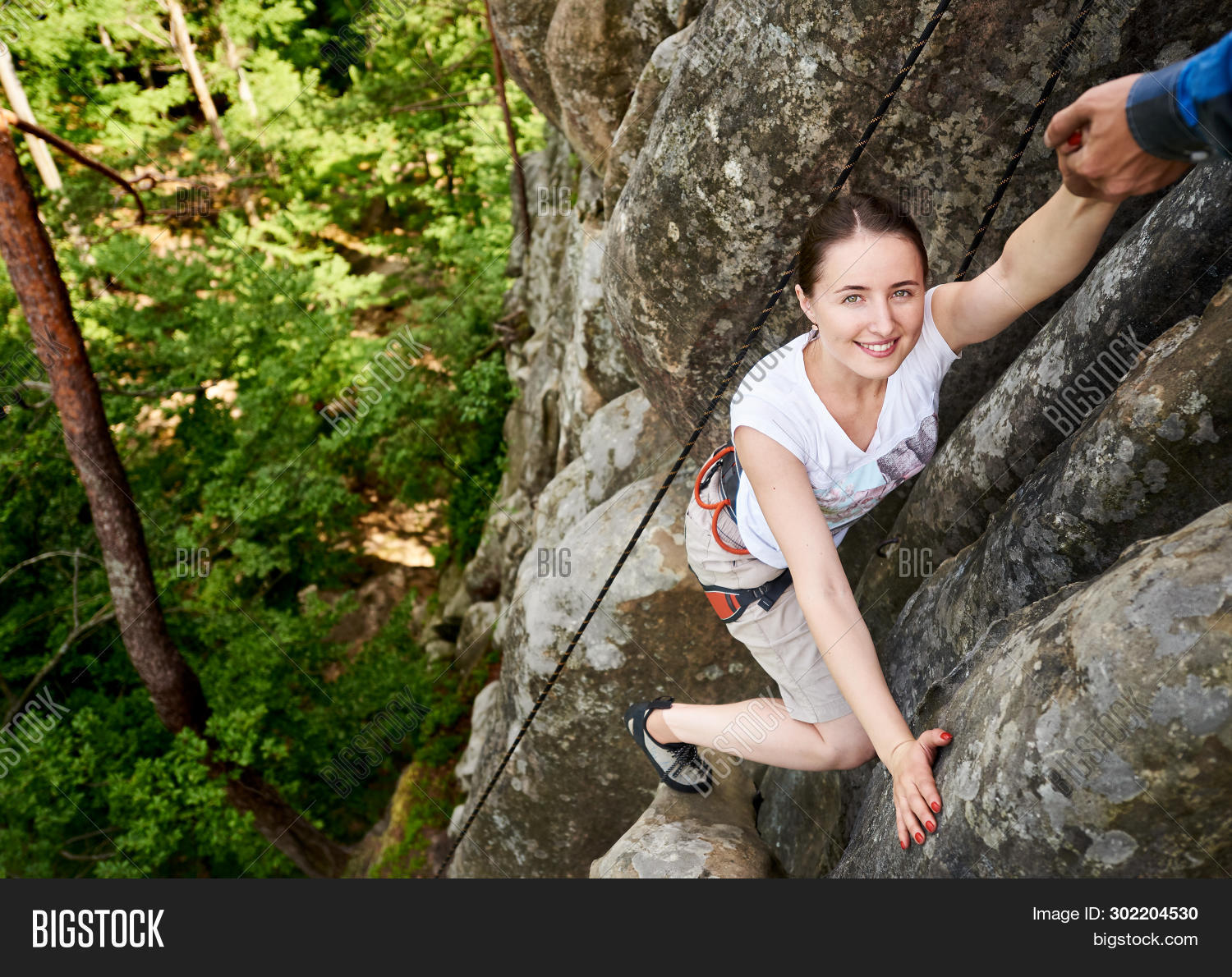 Happy Woman Climbing Image & Photo (Free Trial) | Bigstock