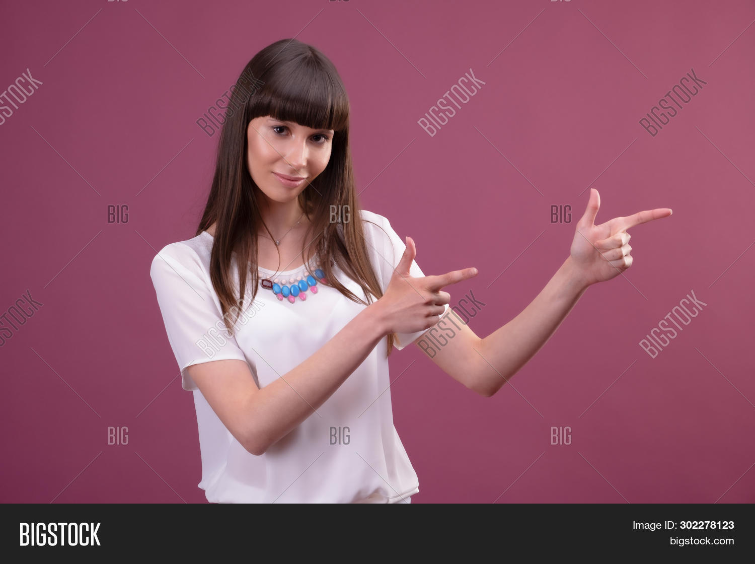 Woman Pointing Finger Image & Photo (Free Trial) | Bigstock
