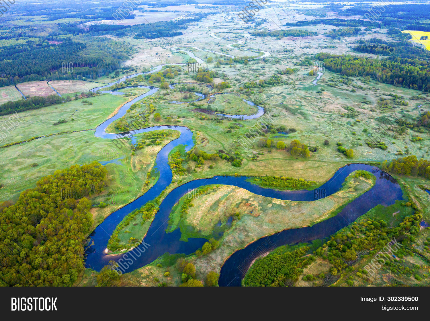 Scenic River Drone Image & Photo (Free Trial) | Bigstock