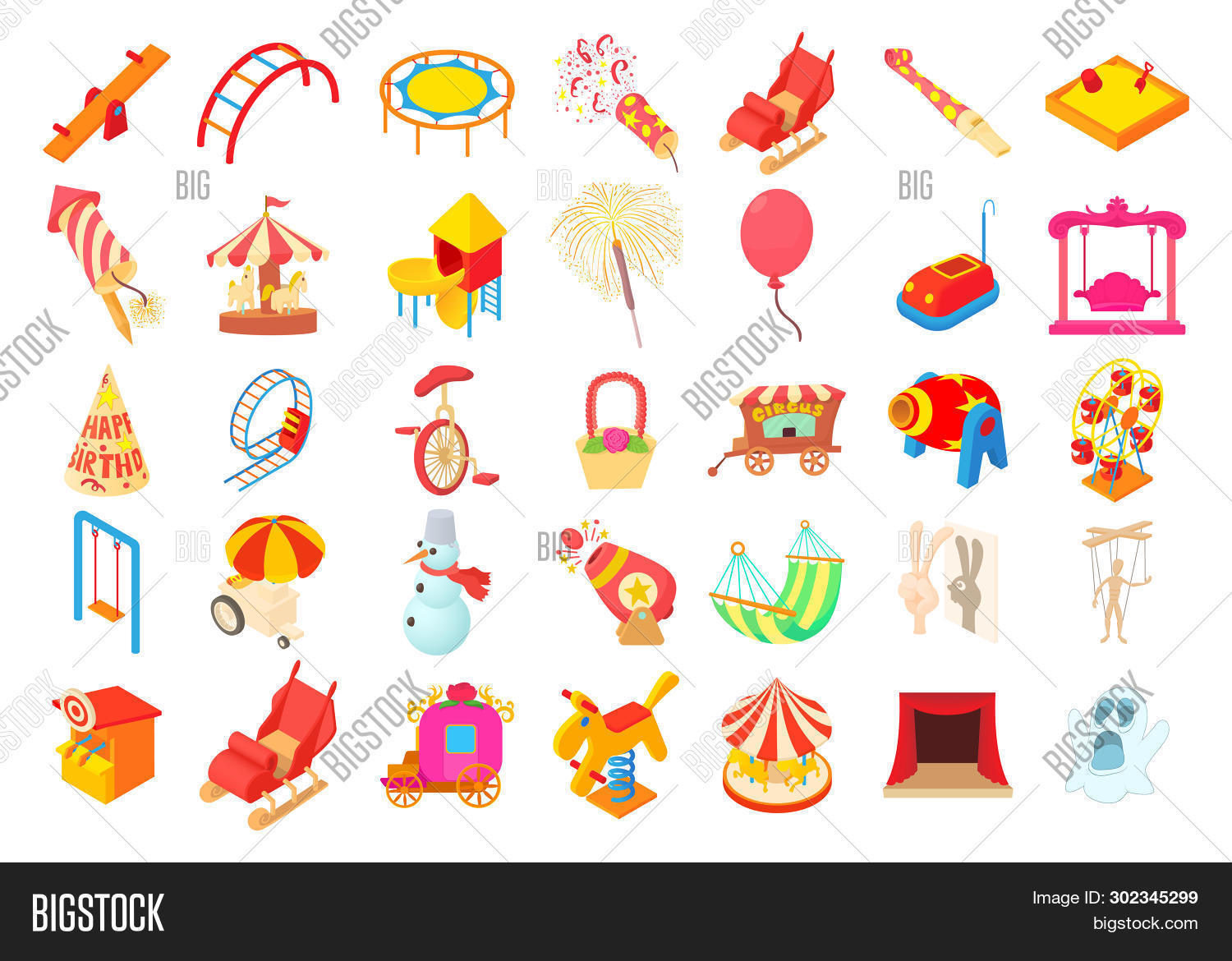 Kid Amusement Icon Set Image & Photo (Free Trial) | Bigstock
