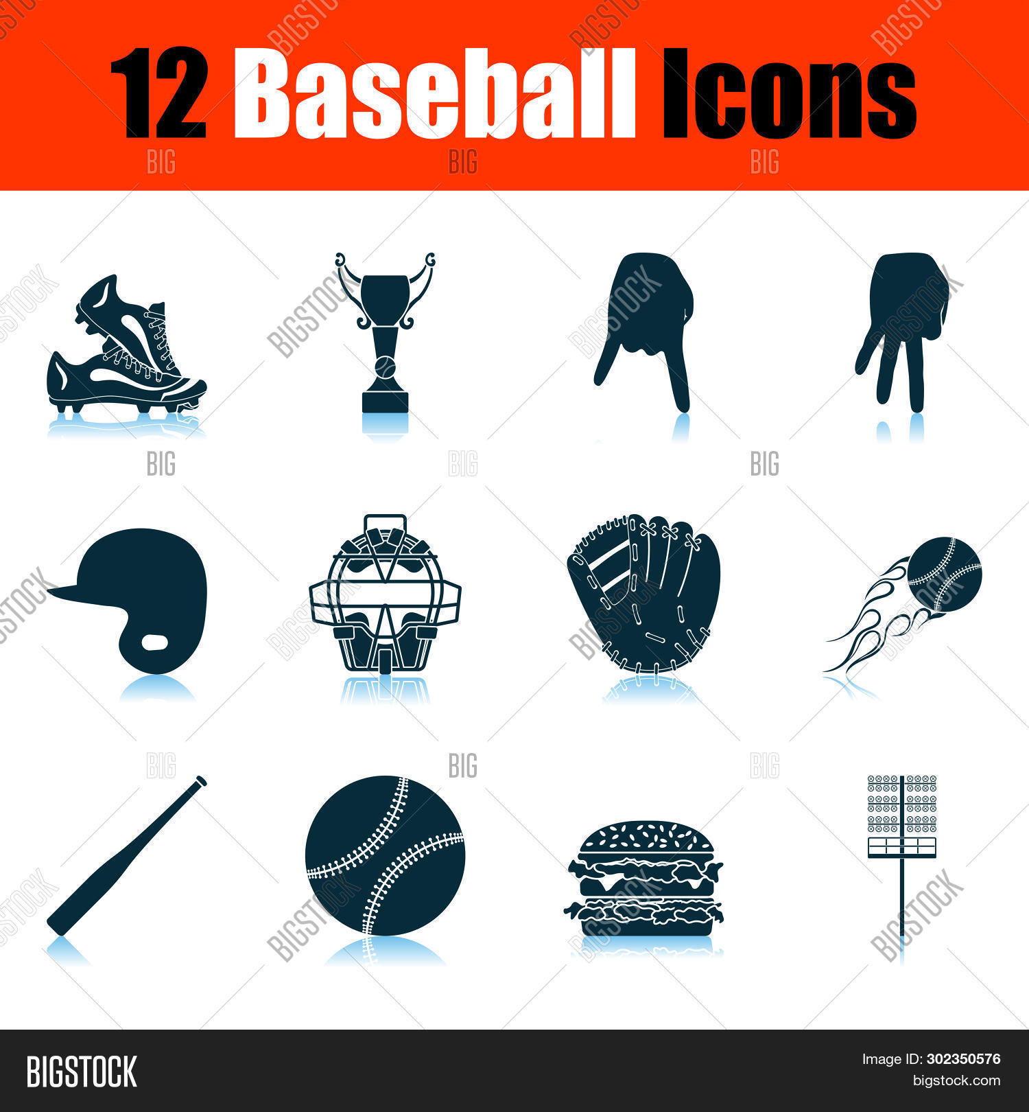 Baseball Icon Set. Vector & Photo (Free Trial) | Bigstock