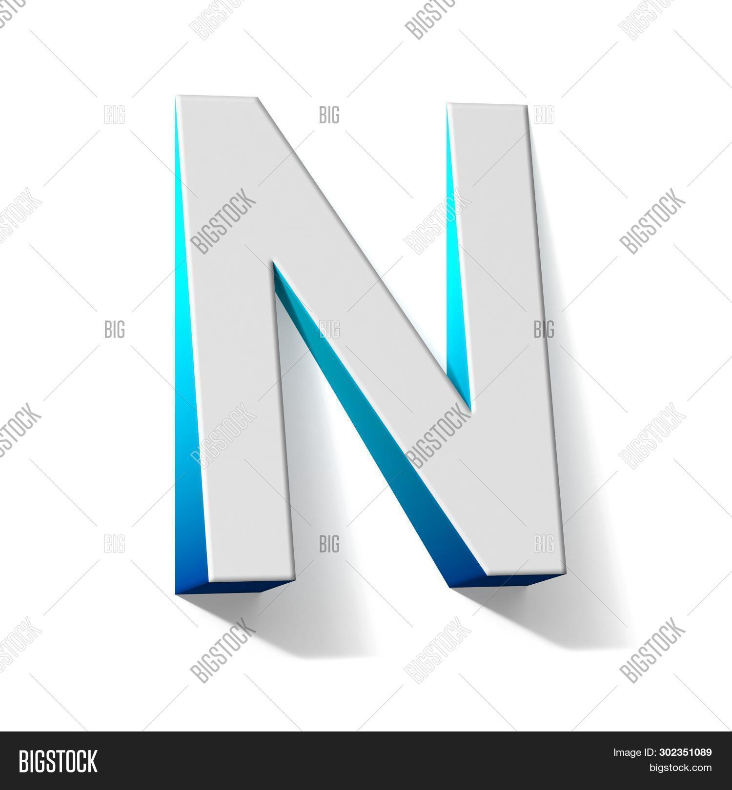 Blue Gradient Letter N Image & Photo (Free Trial) | Bigstock
