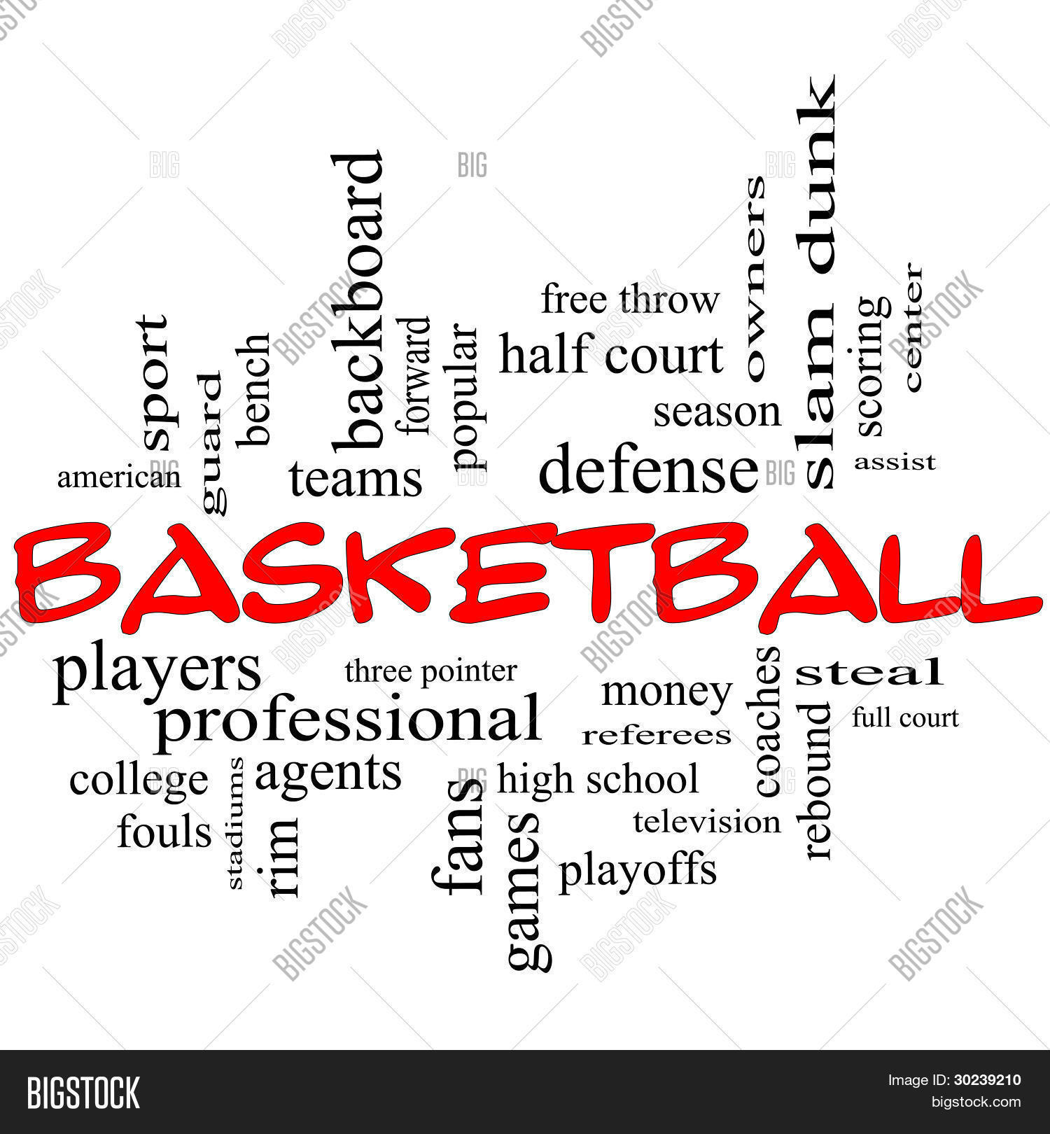 Basketball Word Cloud Image & Photo (Free Trial) | Bigstock