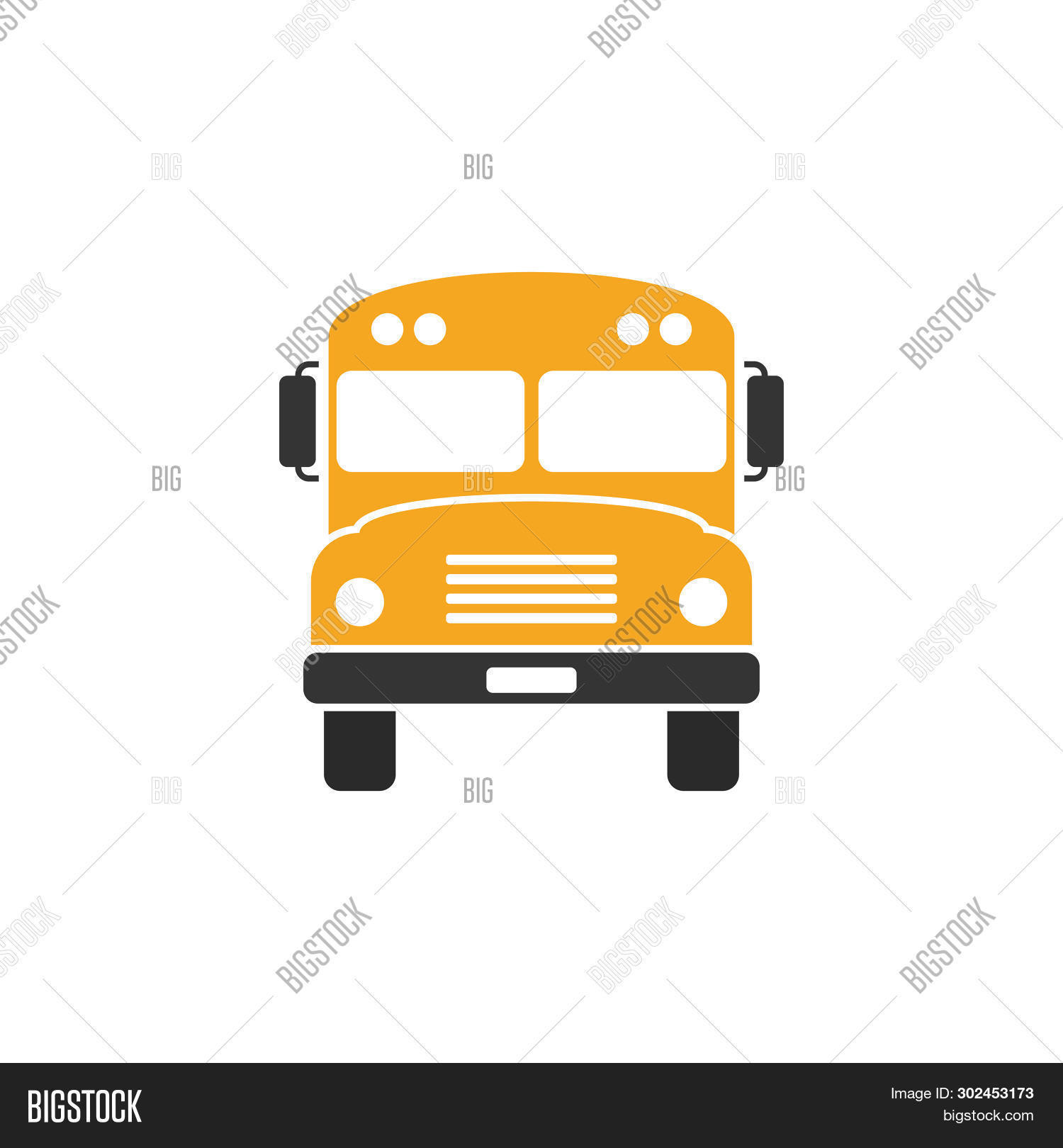 School Bus Front View Image & Photo (Free Trial) | Bigstock