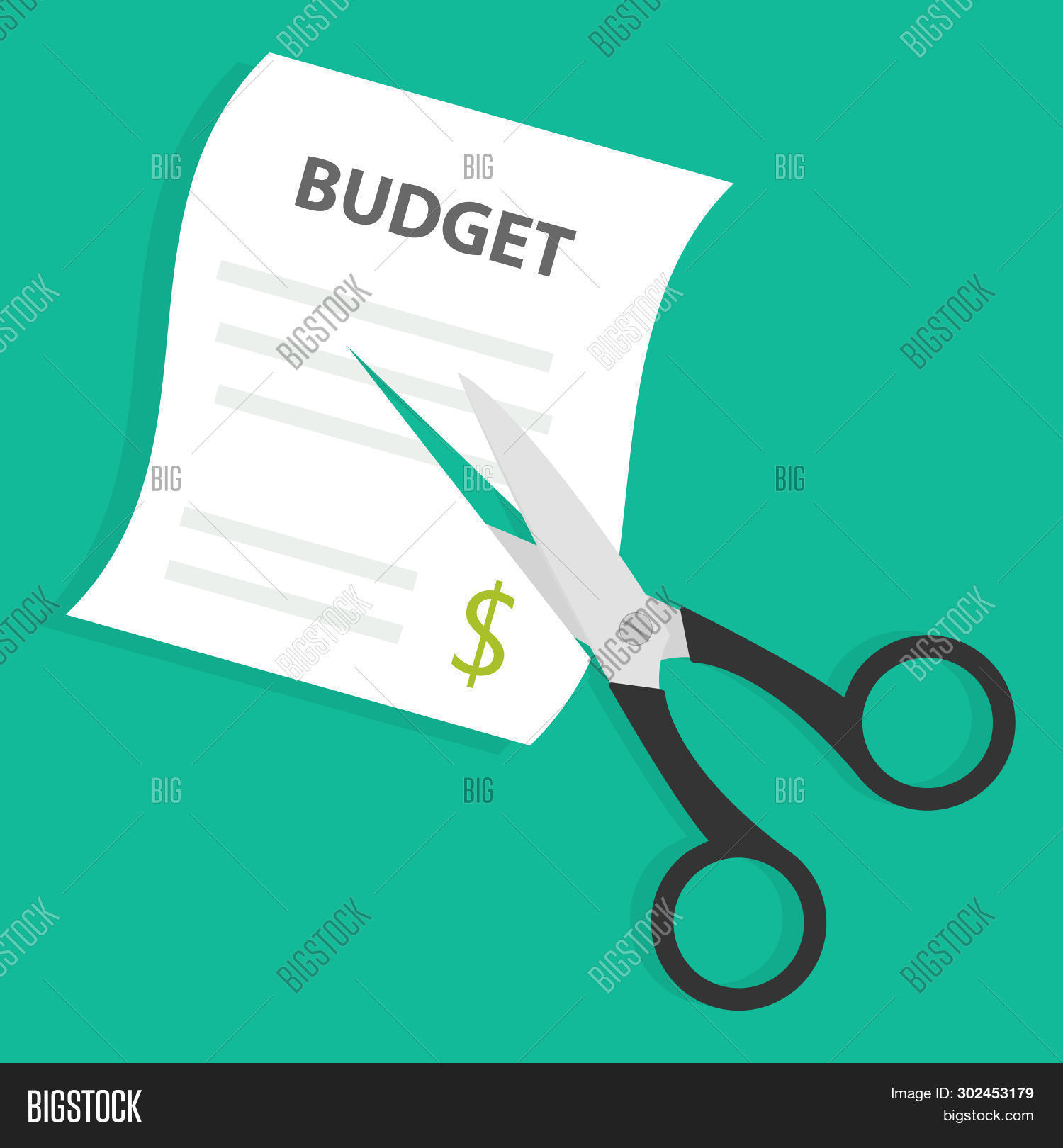 Cutting Budget Icon. Image & Photo (Free Trial) | Bigstock