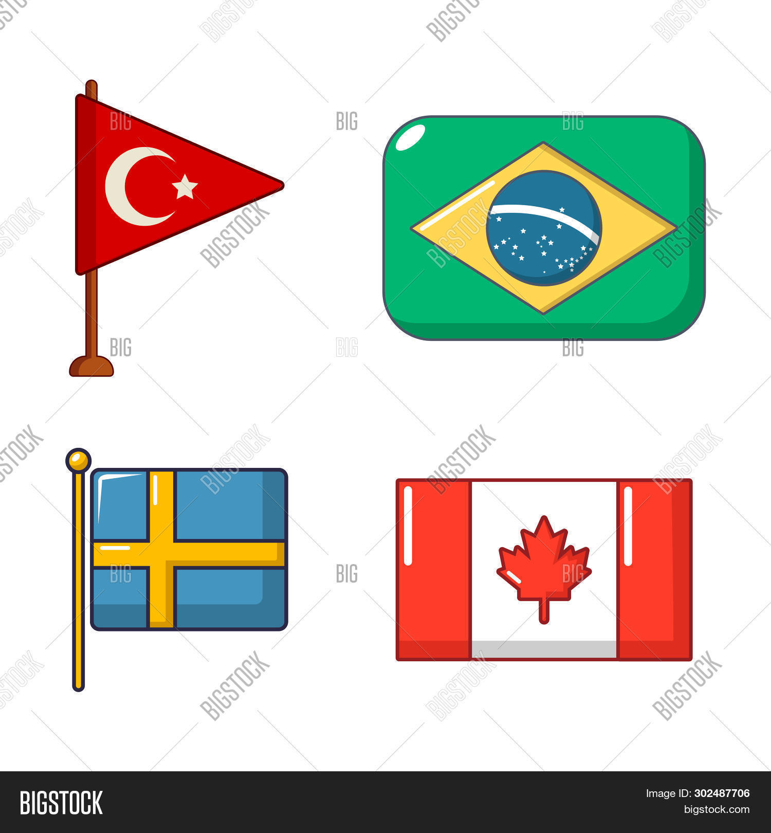 Country Flag Icon Set Image & Photo (Free Trial) | Bigstock