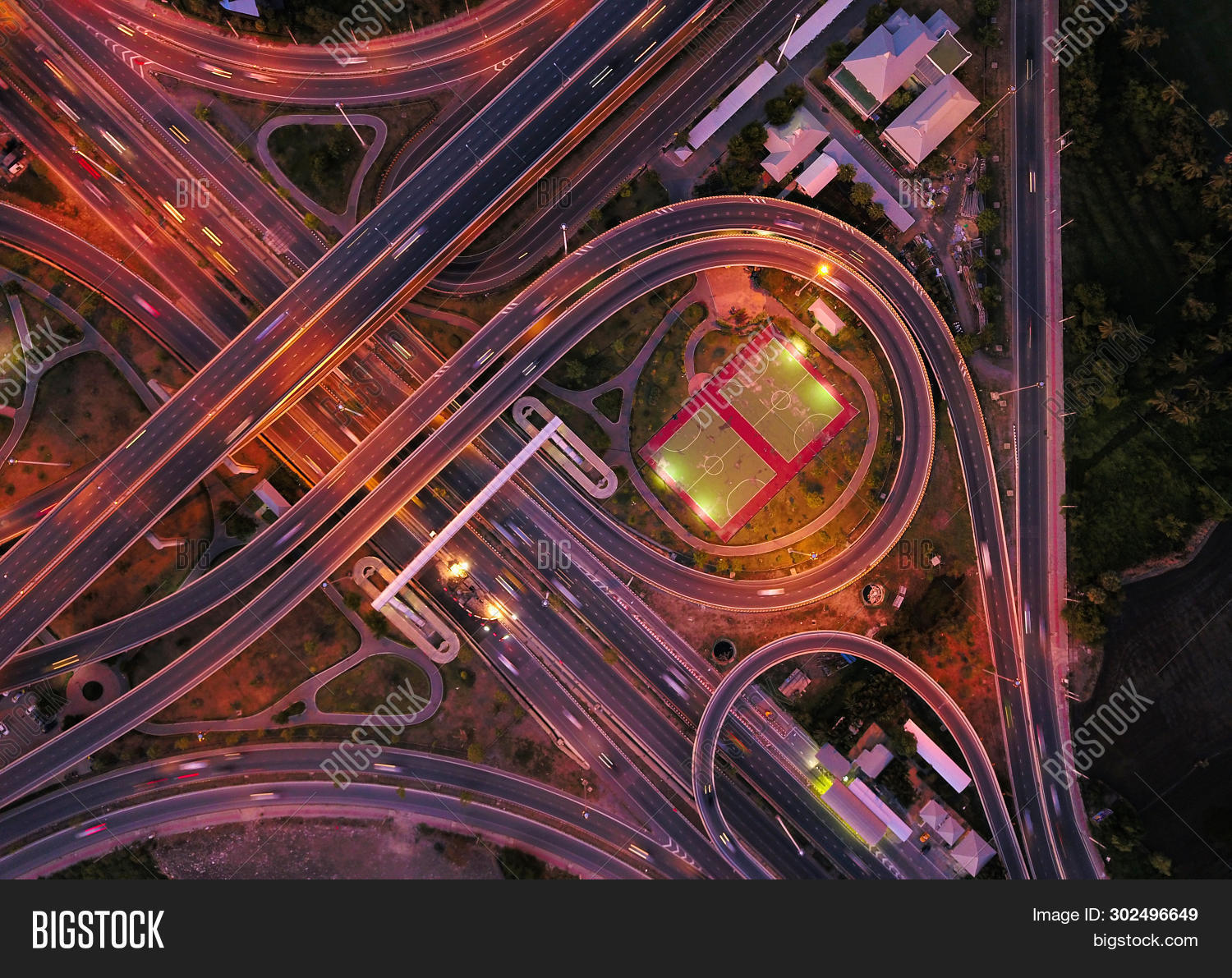 Aerial View Highway Image & Photo (Free Trial) | Bigstock