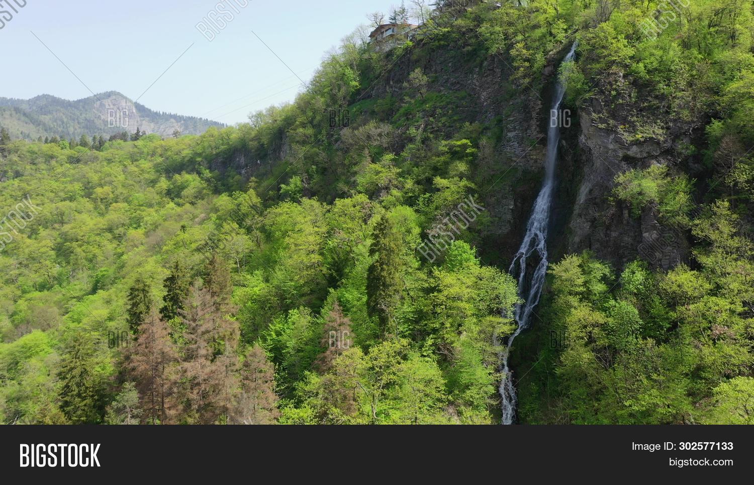 Aerial View Waterfall Image & Photo (Free Trial) | Bigstock