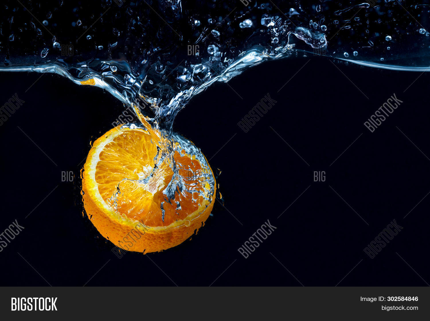 Orange Splash In Water