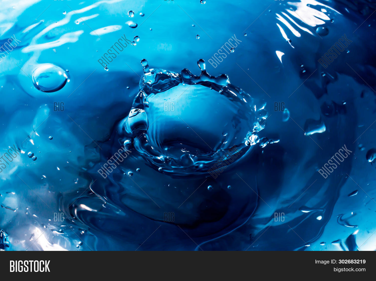 Drop Water. Blue Water Image & Photo (Free Trial) | Bigstock