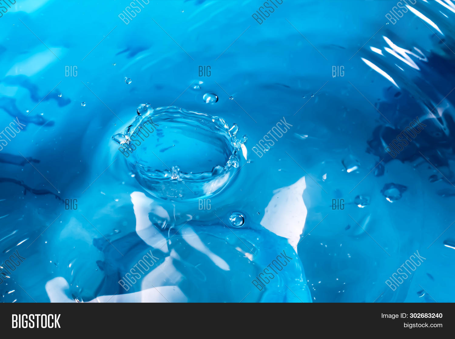 Drop Water. Blue Water Image & Photo (Free Trial) | Bigstock