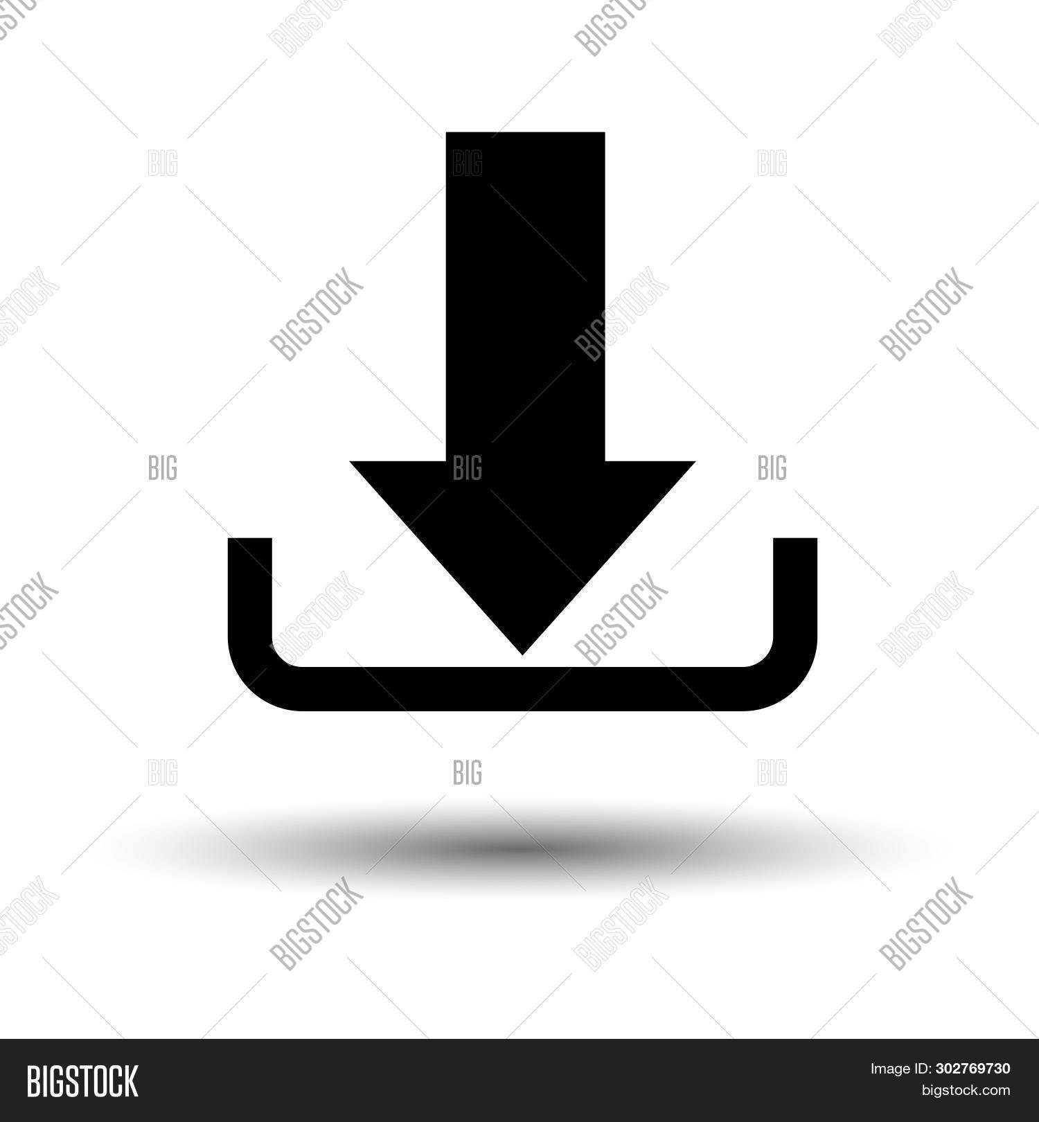 Download Icon. Black Vector & Photo (Free Trial) | Bigstock