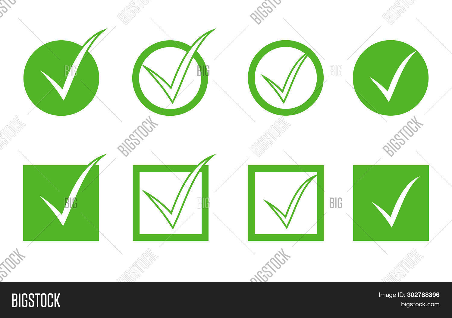 Green Check Mark Icon Vector & Photo (Free Trial) | Bigstock