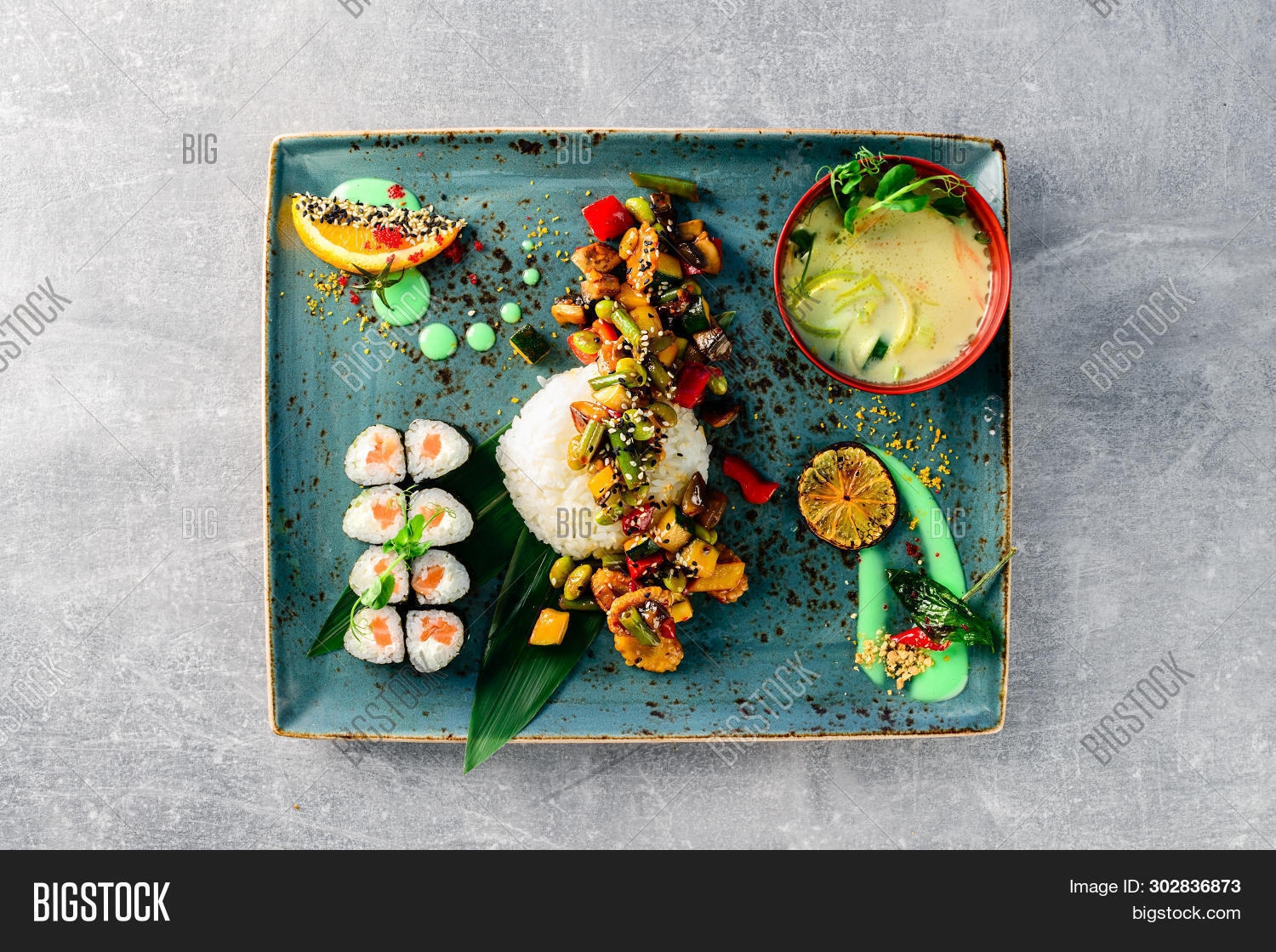 Set Lunch Asian Cafe, Image & Photo (Free Trial) | Bigstock