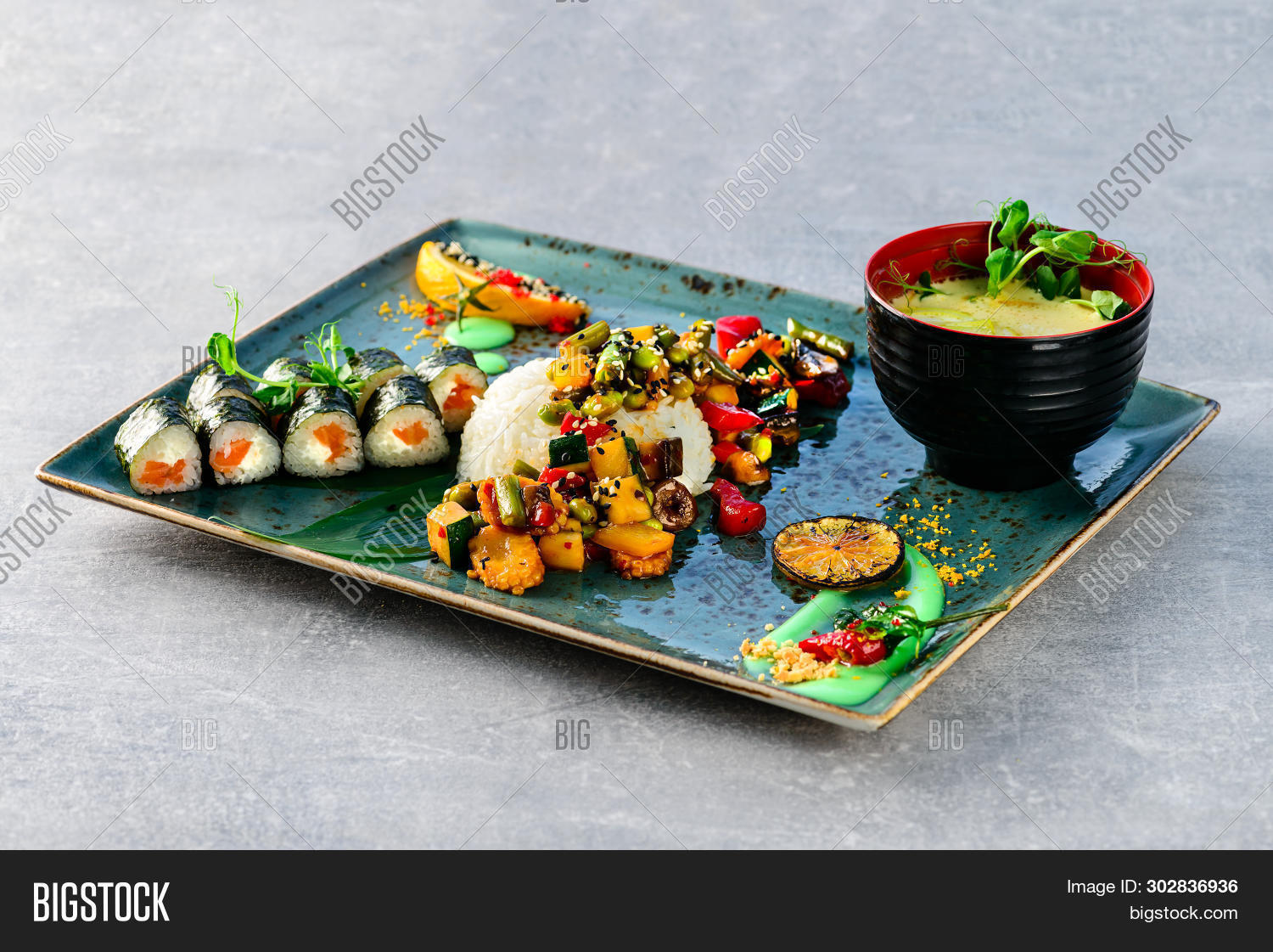 Set Lunch Asian Cafe, Image & Photo (Free Trial) | Bigstock
