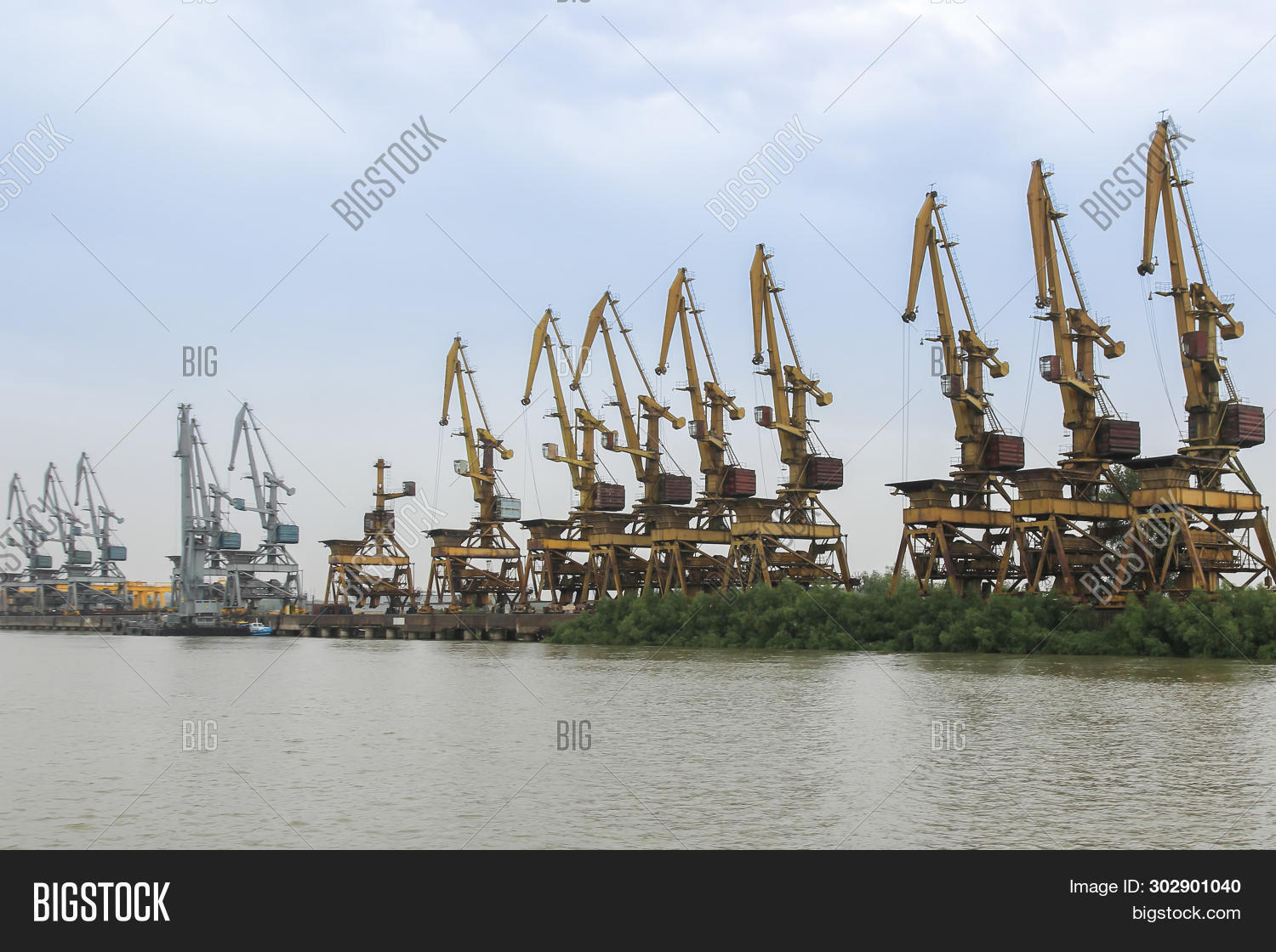 Many Old Gantry Cranes Image & Photo (Free Trial) | Bigstock