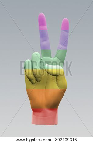 Rainbow Peace Sign. Image & Photo (Free Trial) | Bigstock