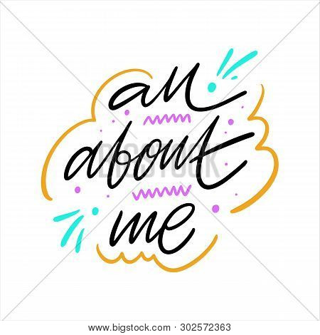 All About Me. Hand Vector & Photo (Free Trial) | Bigstock